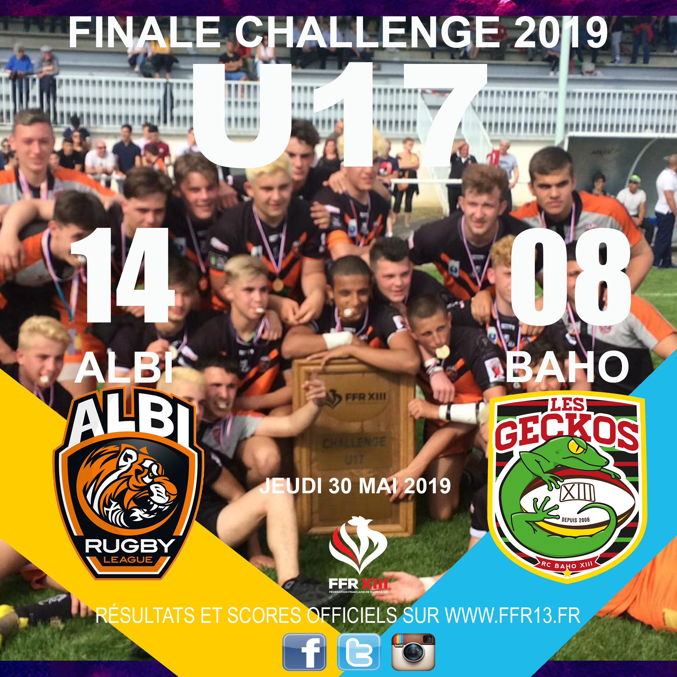 Finale Challenge U17 - 2019 - Fédération Française de Rugby à XIII