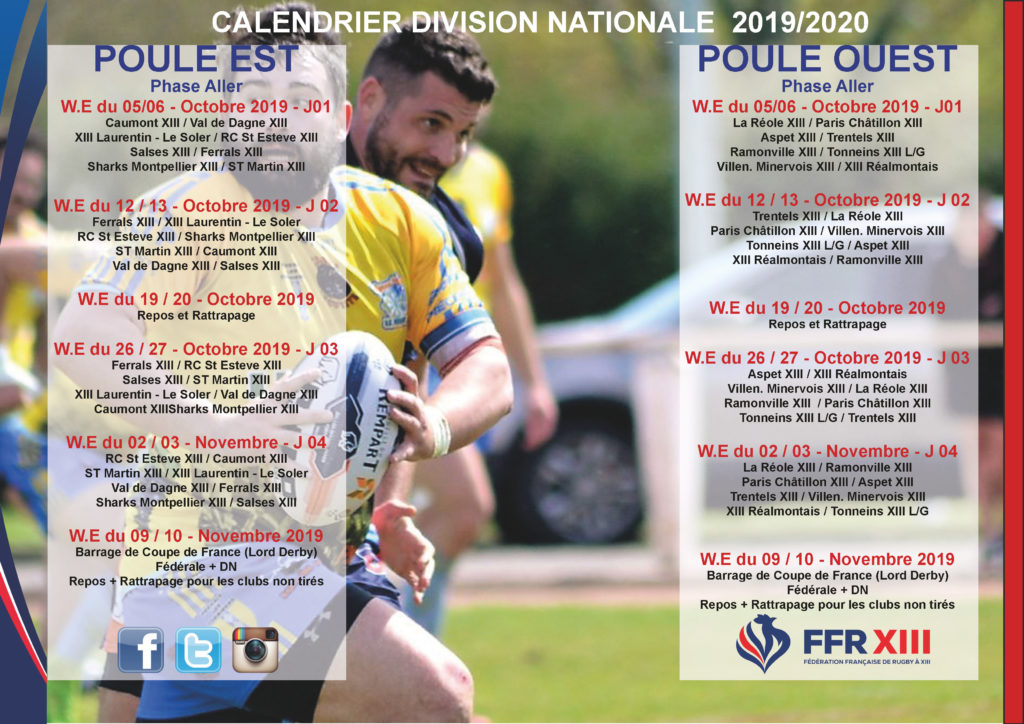 Le Calendrier Nationale 2019/2020 est disponible - Fédération Française ...