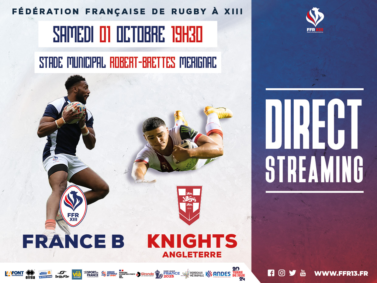 France B - Angleterre Knights : le direct à suivre en streaming ...