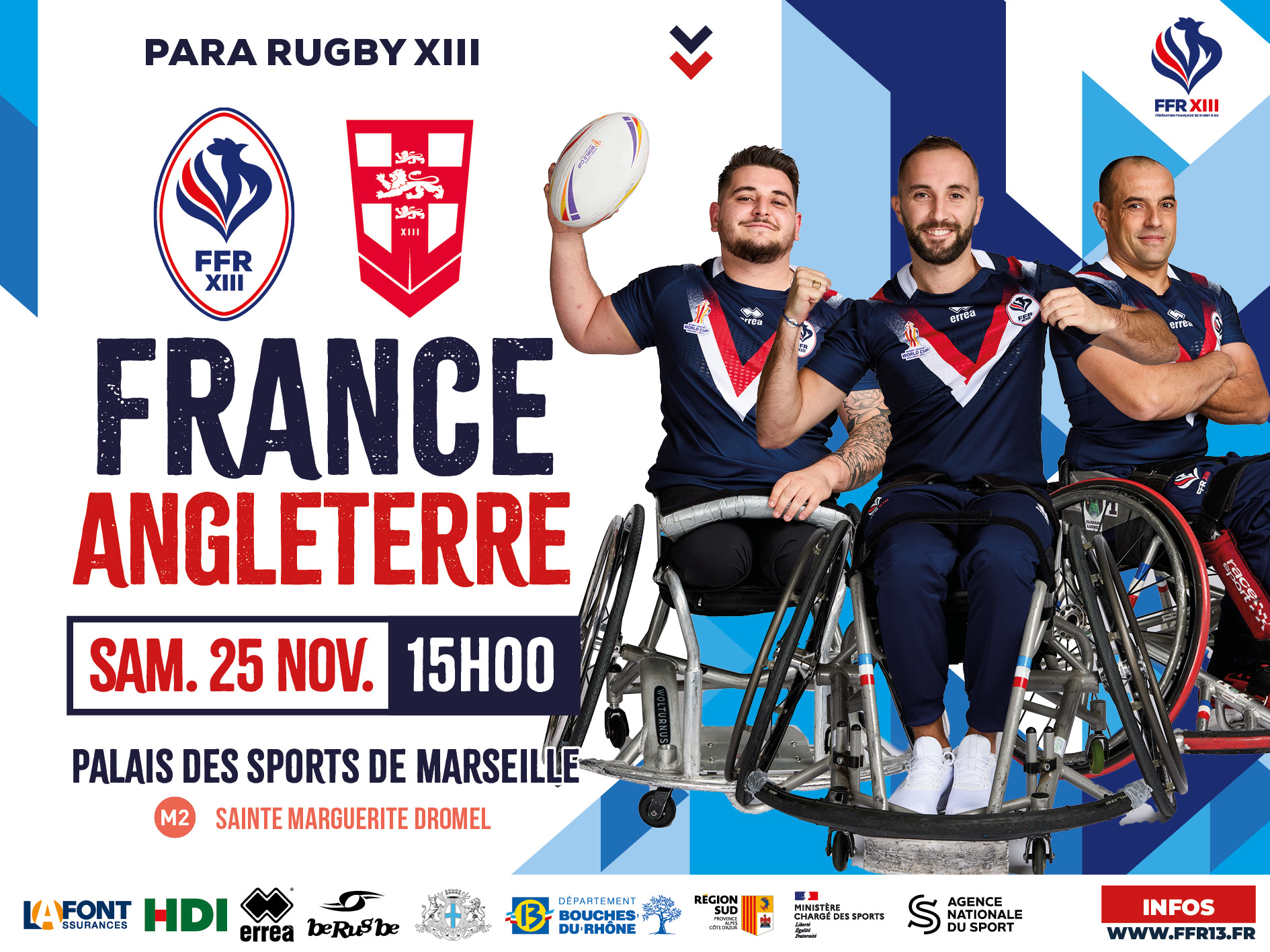 Para Rugby XIII : la France recevra l'Angleterre à Marseille ...